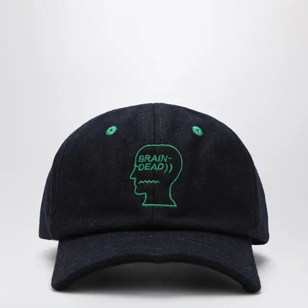 BRAIN DEAD Wool-blend Baseball Cap - Blue