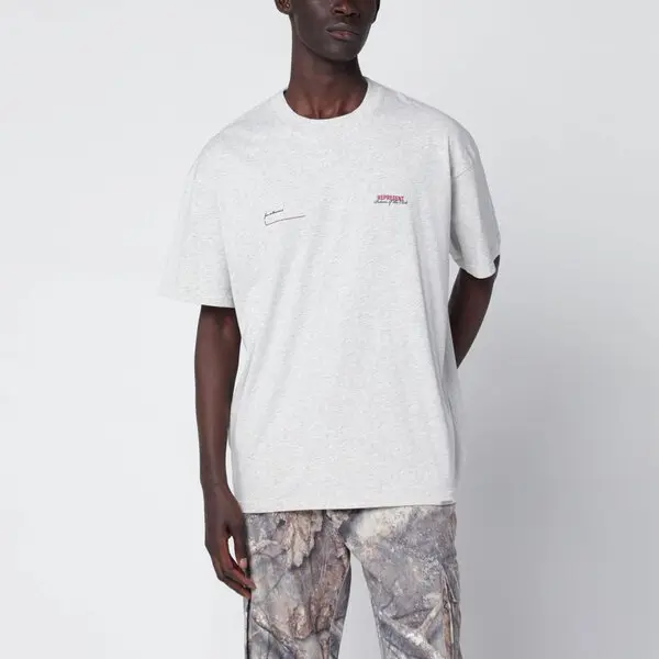 REPRESENT Cream Marl T-shirt With Logo