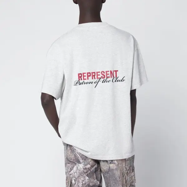 REPRESENT Cream Marl T-shirt With Logo