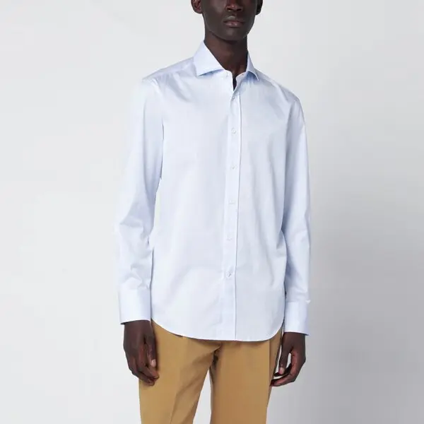 Brunello Cucinelli Cotton Shirt - Light Blue
