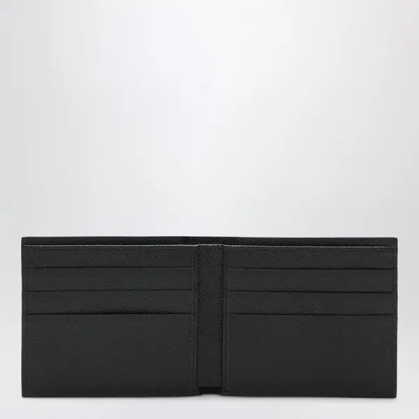 Dolce & Gabbana Dauphine Leather Wallet With Logo Plaque - Black