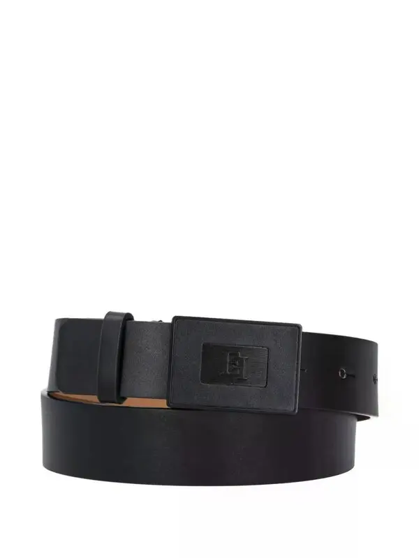 Elisabetta Franchi Logo Buckle Belt - Black