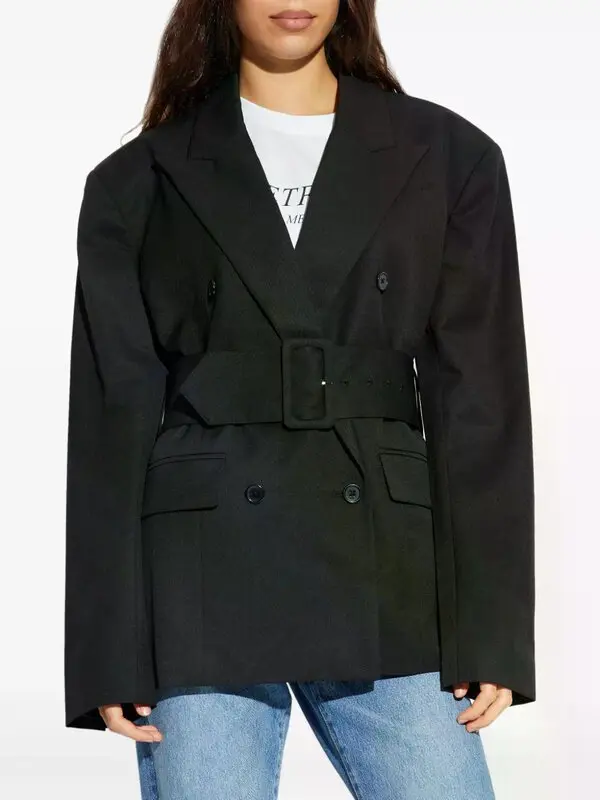 ROTATE BY BIRGER CHRISTENSEN Belted Double-breasted Blazer