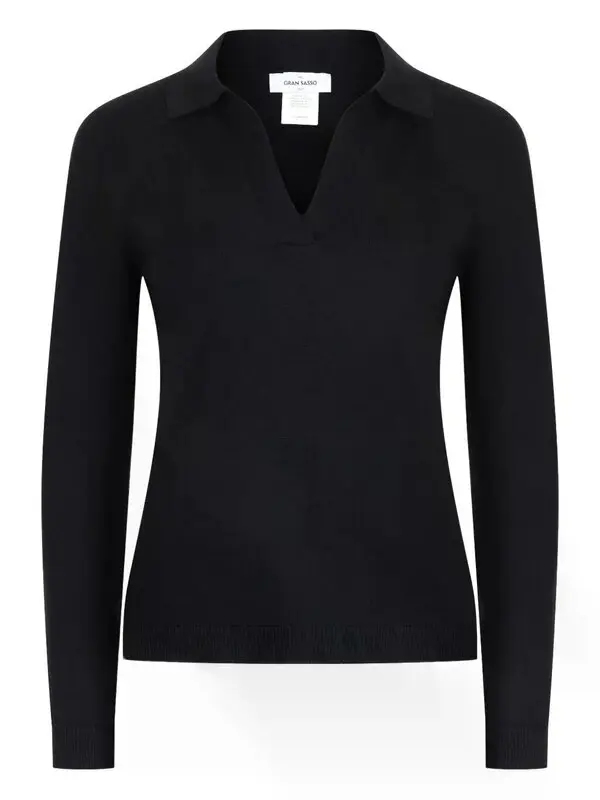 GRAN SASSO V-neck Collared Jumper