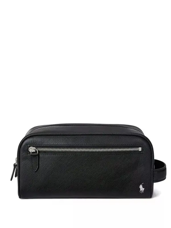 Polo Ralph Lauren Saffiano Leather Travel Case - Black