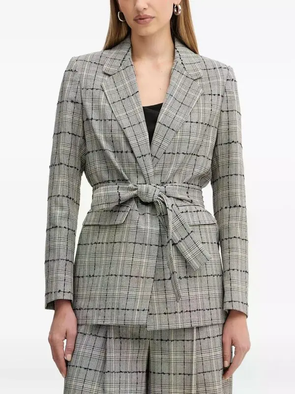 TWINSET Checked Belted Blazer
