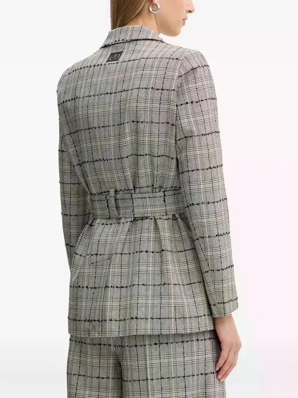 TWINSET Checked Belted Blazer