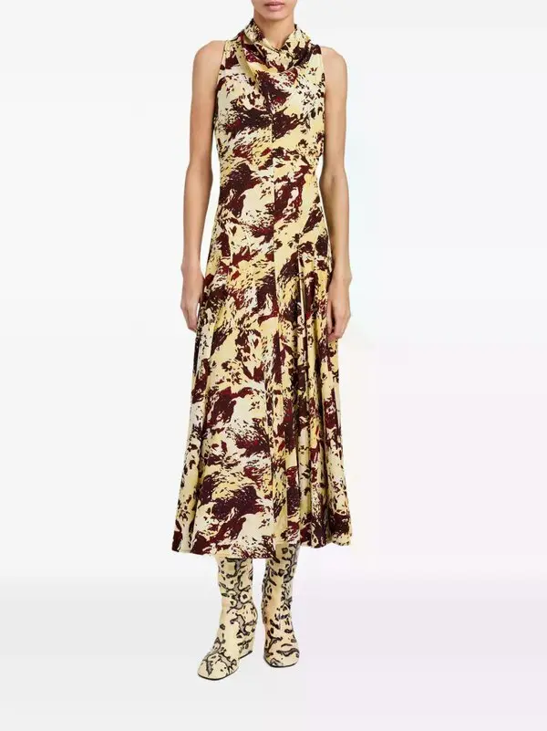 Proenza Schouler Printed Midi Dress - Neutrals
