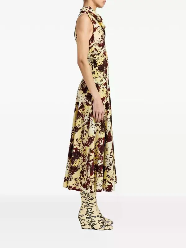 Proenza Schouler Printed Midi Dress - Neutrals