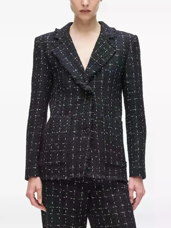Karl Lagerfeld Single-breasted Tweed Blazer
