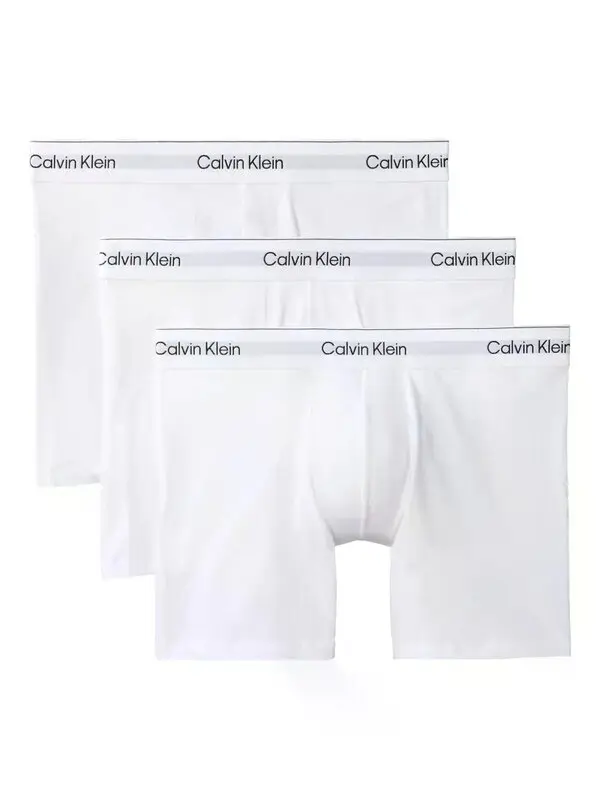 Calvin Klein Logo-waistband Boxers - White