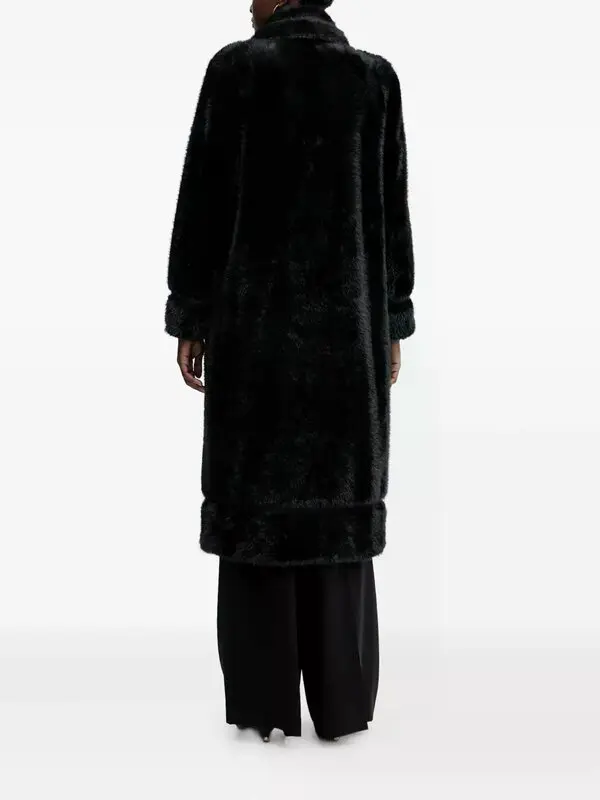 TWINSET Double-breasted Faux Fur Coat