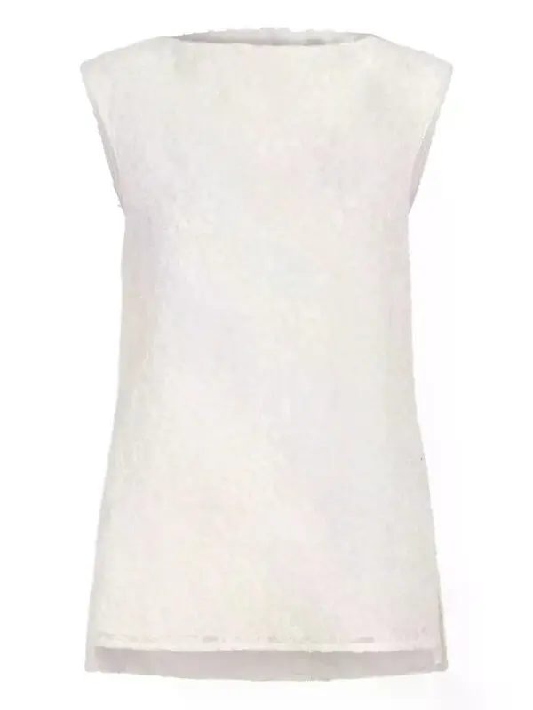 Proenza Schouler Virginie Embroidery-detail Top - White