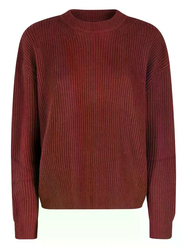 ISABELLE BLANCHE Leather-patch Ribbed Sweater