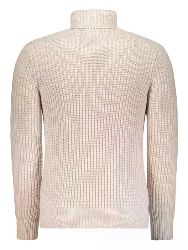 MOORER Ribbed-knit Roll-neck Sweater