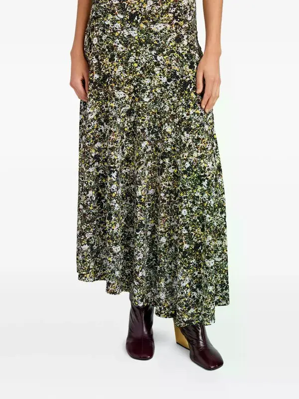Proenza Schouler Tamara Printed Midi Dress - Black