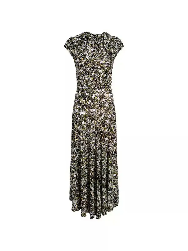 Proenza Schouler Tamara Printed Midi Dress - Black
