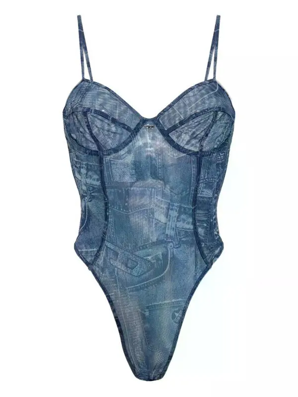 DIESEL® Denim Print Bodysuit