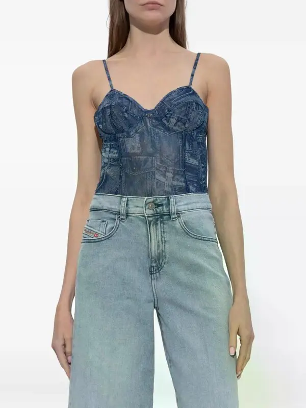 DIESEL® Denim Print Bodysuit