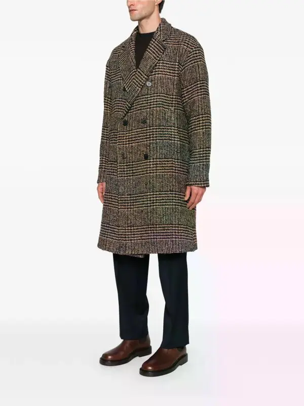 Herno Double-breasted Checked Coat