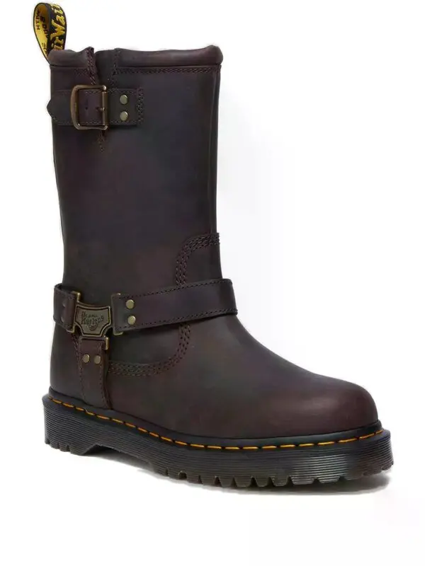 Dr. Martens Anistone Hi Buckle-strap Biker Boots