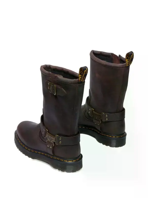 Dr. Martens Anistone Hi Buckle-strap Biker Boots