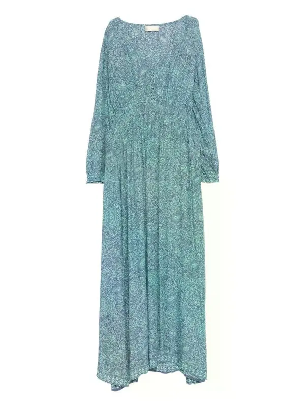 Natalie Martin Buttoned Printed Shangri Dress