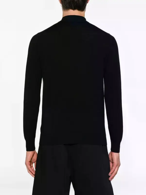 DIKTAT Long-sleeve Polo Shirt - Black