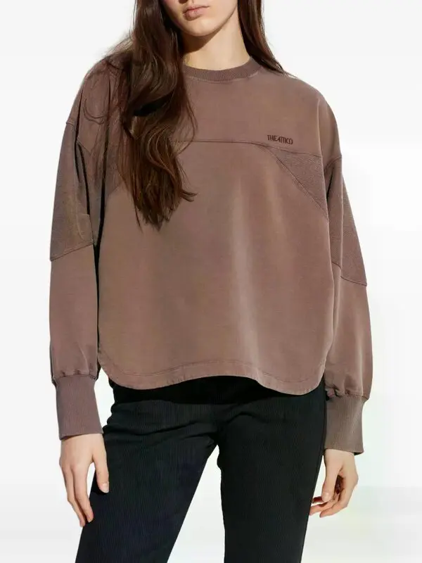 Attico Panelled Sweatshirt - Brown