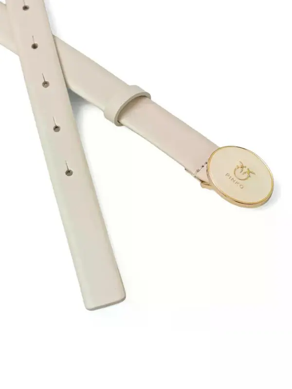 Pinko Logo-buckle Belt - Neutrals