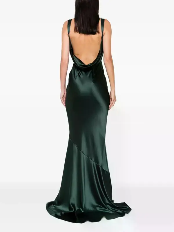 Retrofete Vinicia Cowl-neck Maxi Dress - Green