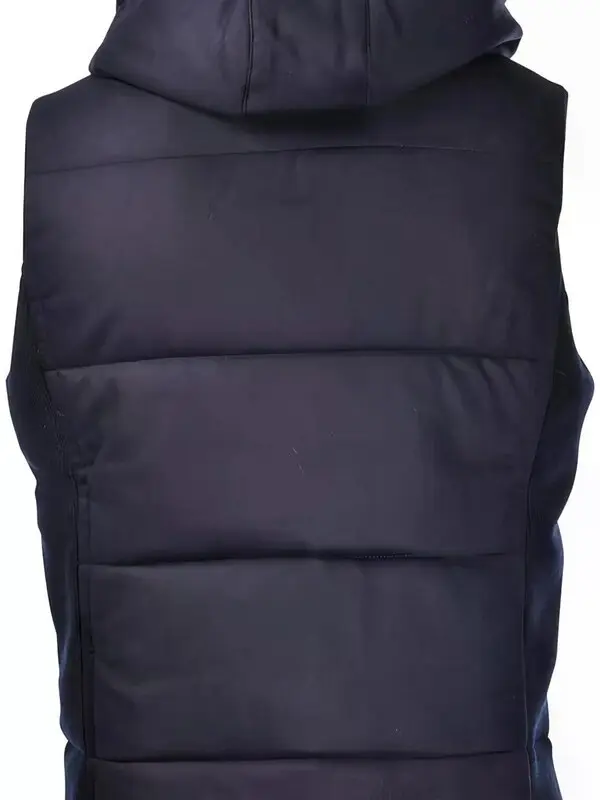 GRAN SASSO Button-fastening Gilet With Hood