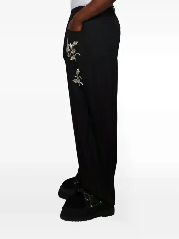 BLUEMARBLE Bead-embroidered Trousers - Black