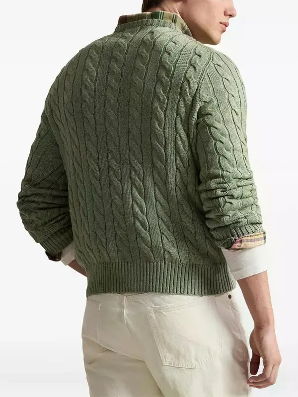 Polo Ralph Lauren Cable-knit Long-sleeved Sweater - Green