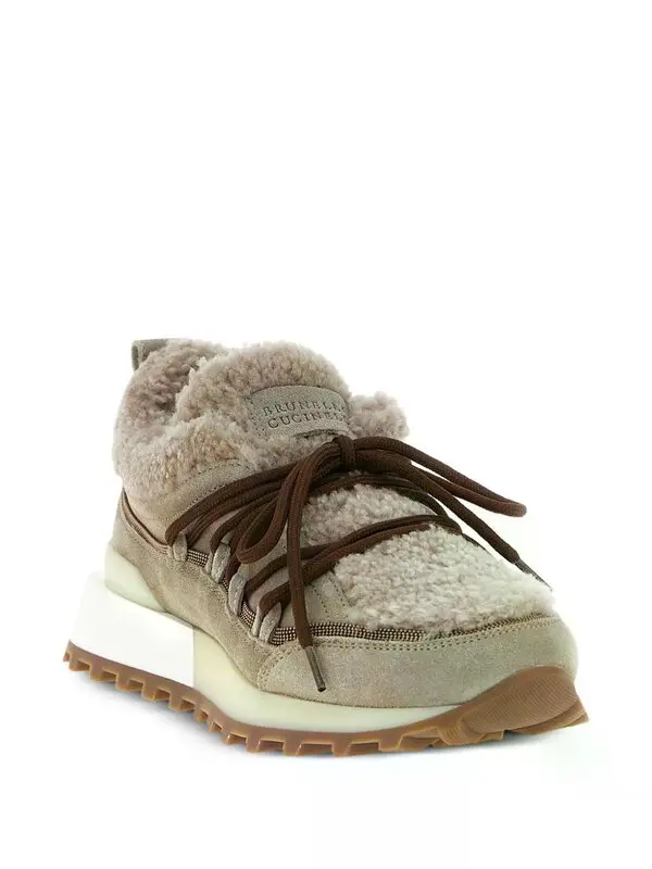 Brunello Cucinelli Monile Fur-lined Trainers
