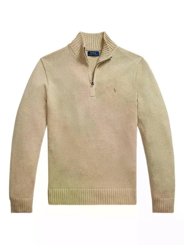 Polo Ralph Lauren Zipped Long-sleeved Sweater - Neutrals