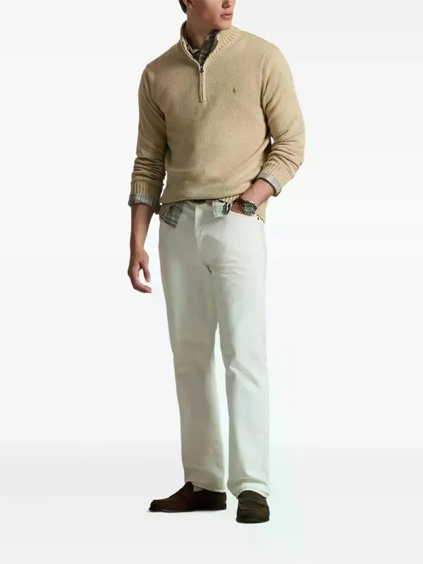 Polo Ralph Lauren Zipped Long-sleeved Sweater - Neutrals