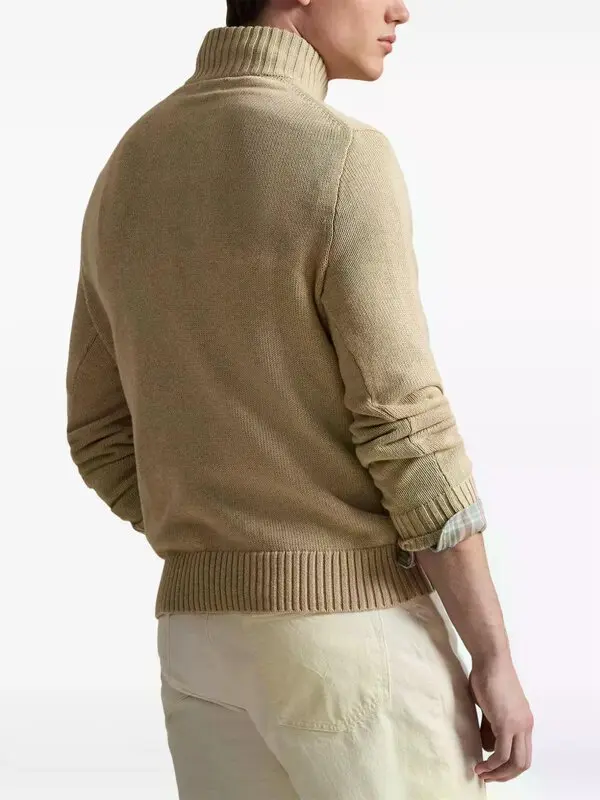 Polo Ralph Lauren Zipped Long-sleeved Sweater - Neutrals