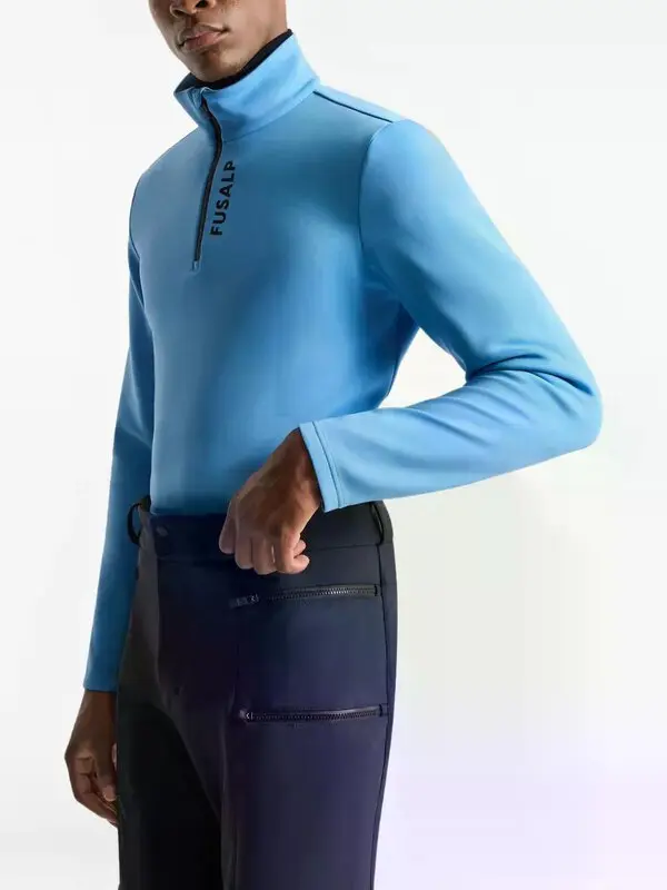Fusalp Timothy Zip Long-sleeve Ski Top - Blue