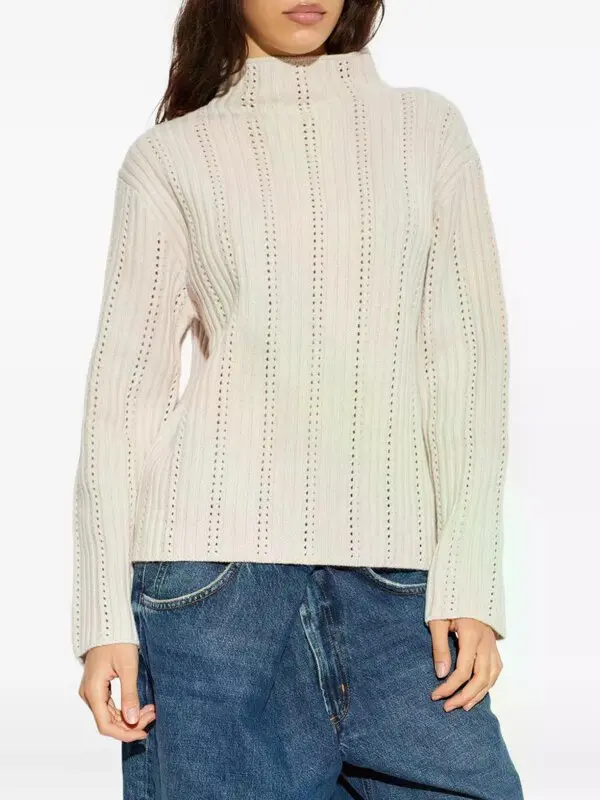 SAMSOE SAMSOE Satilly Turtleneck Openwork-design Sweater