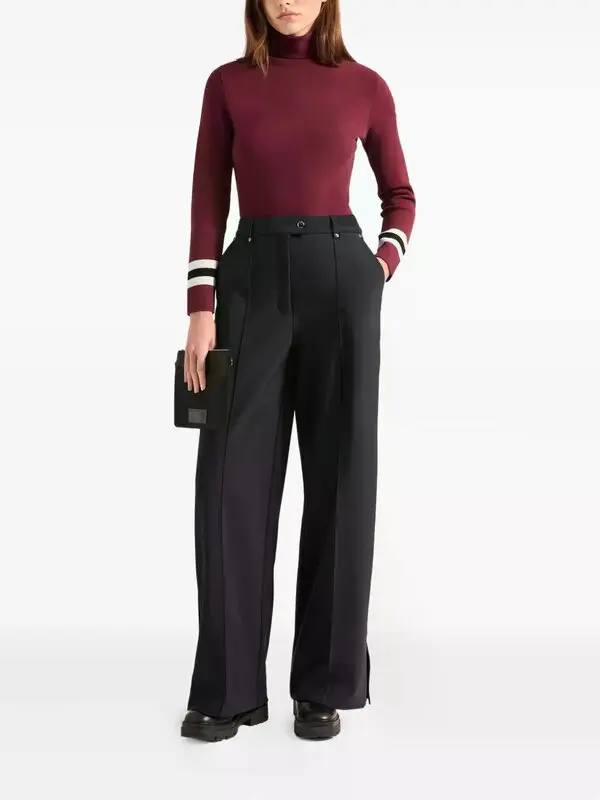 Fusalp Judith Roll-neck Striped Sweater - Red