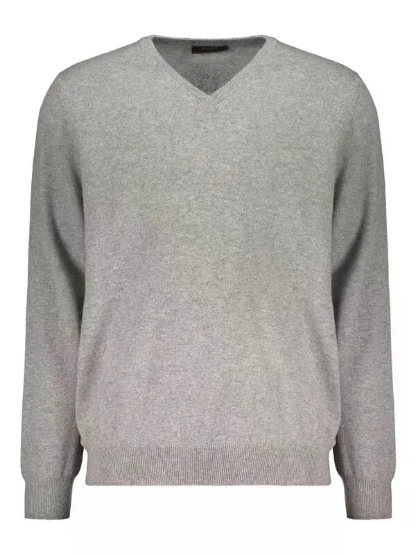 MOORER Long-sleeved V-neck Sweater