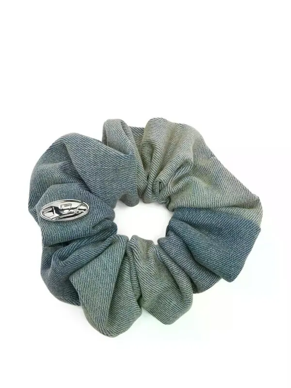 DIESEL® Logo-plaque Scrunchie - Blue