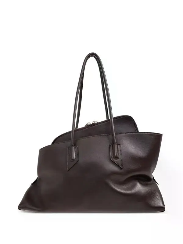 Attico La Passeggiata Medium Leather Tote Bag - Brown