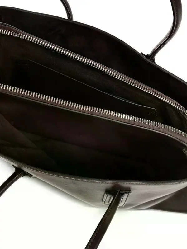 Attico La Passeggiata Medium Leather Tote Bag - Brown