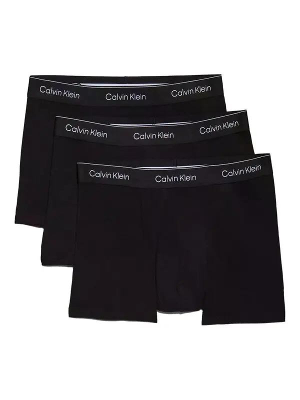 Calvin Klein Logo-waistband Boxers - Black