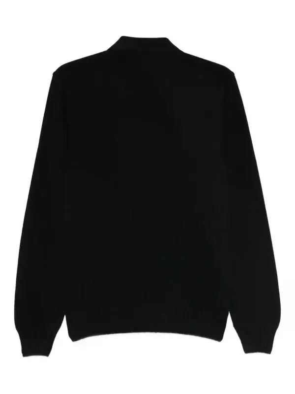 FILERIA Cashmere Collar Cardigan - Black