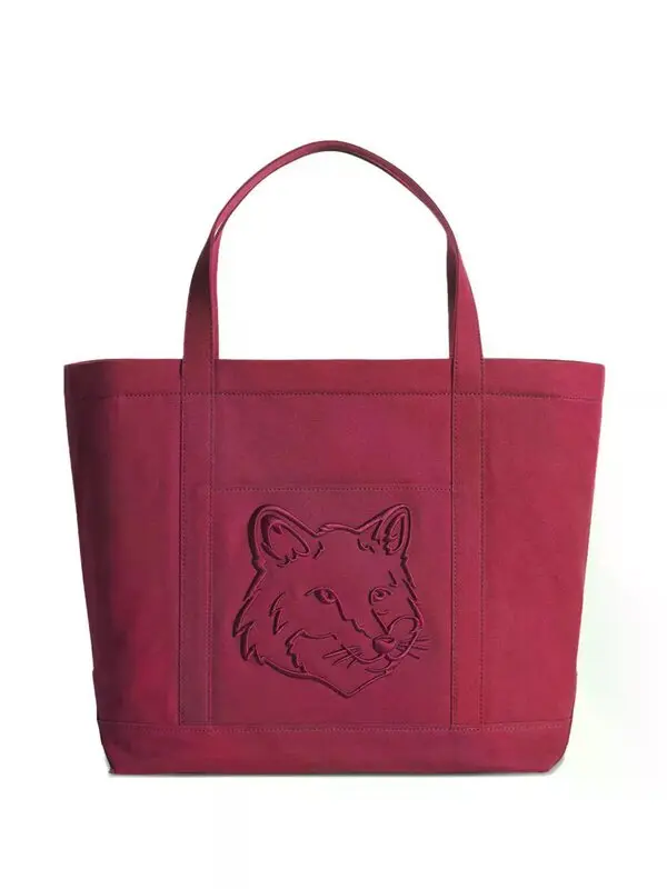 Maison Kitsuné Fox Head Large Tote Bag - Red