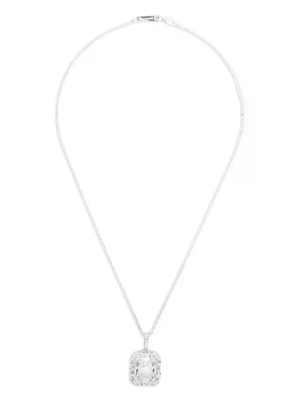 DARKAI Radiant Square Pendant Necklace - White