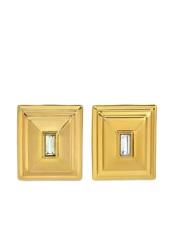 HEAVEN MAYHEM Plaza Square Earrings - Gold